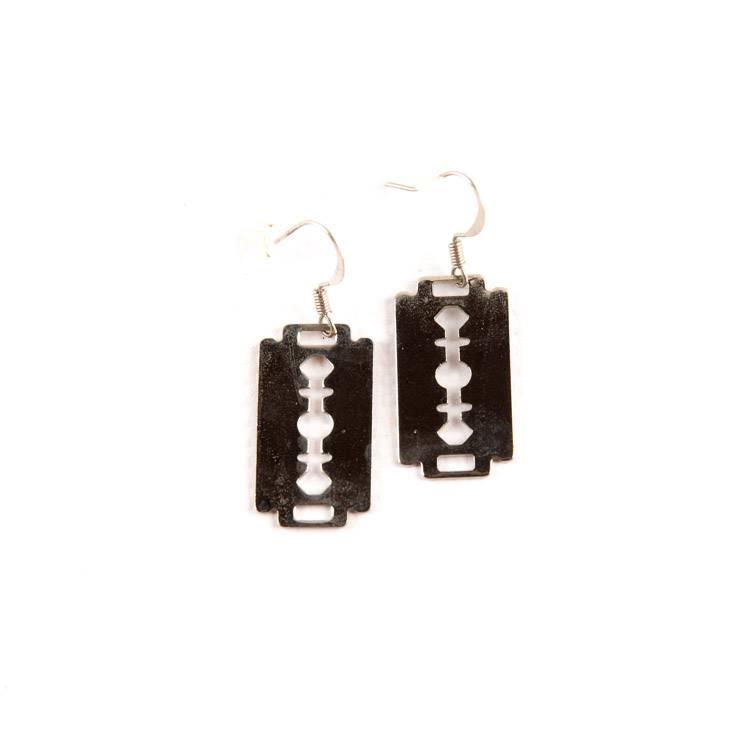 Razor Blade Earrings - Cybershop Australia