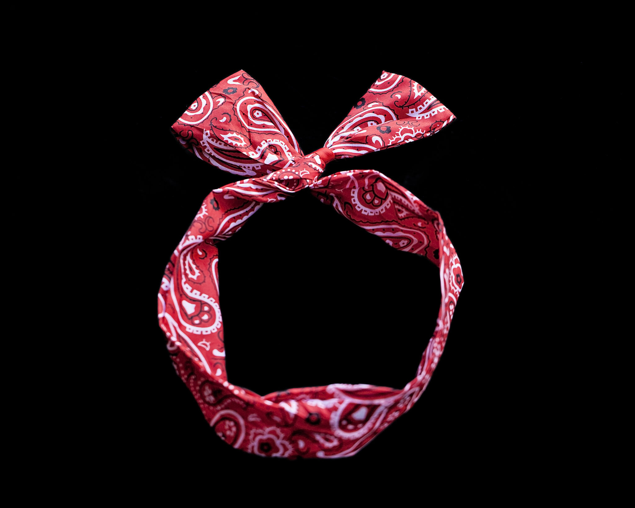 Red Bandana Bow Hair Tie - Cybershop Australia
