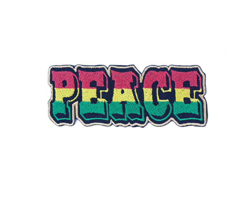 Block Peace lettering Patch - Cybershop Australia