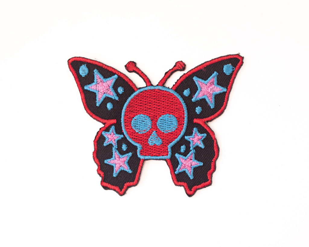 Butterfly Skull Patch - Cybershop Australia