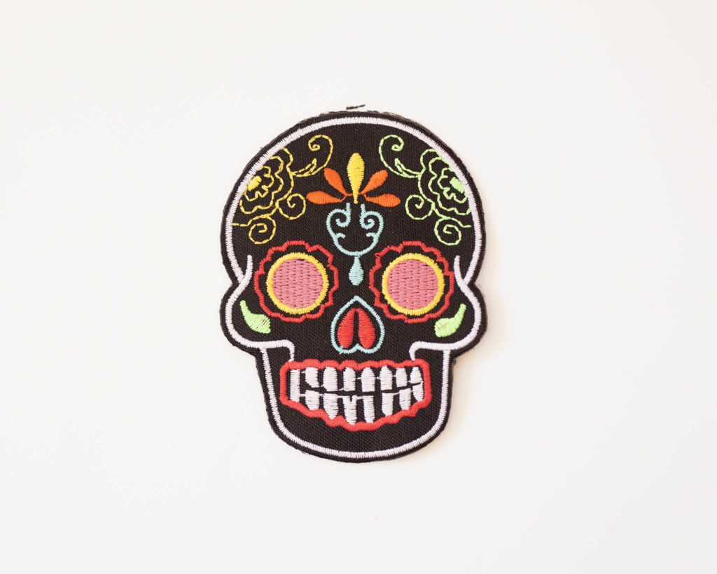 Black Sugar Skull Patch - Cybershop Australia