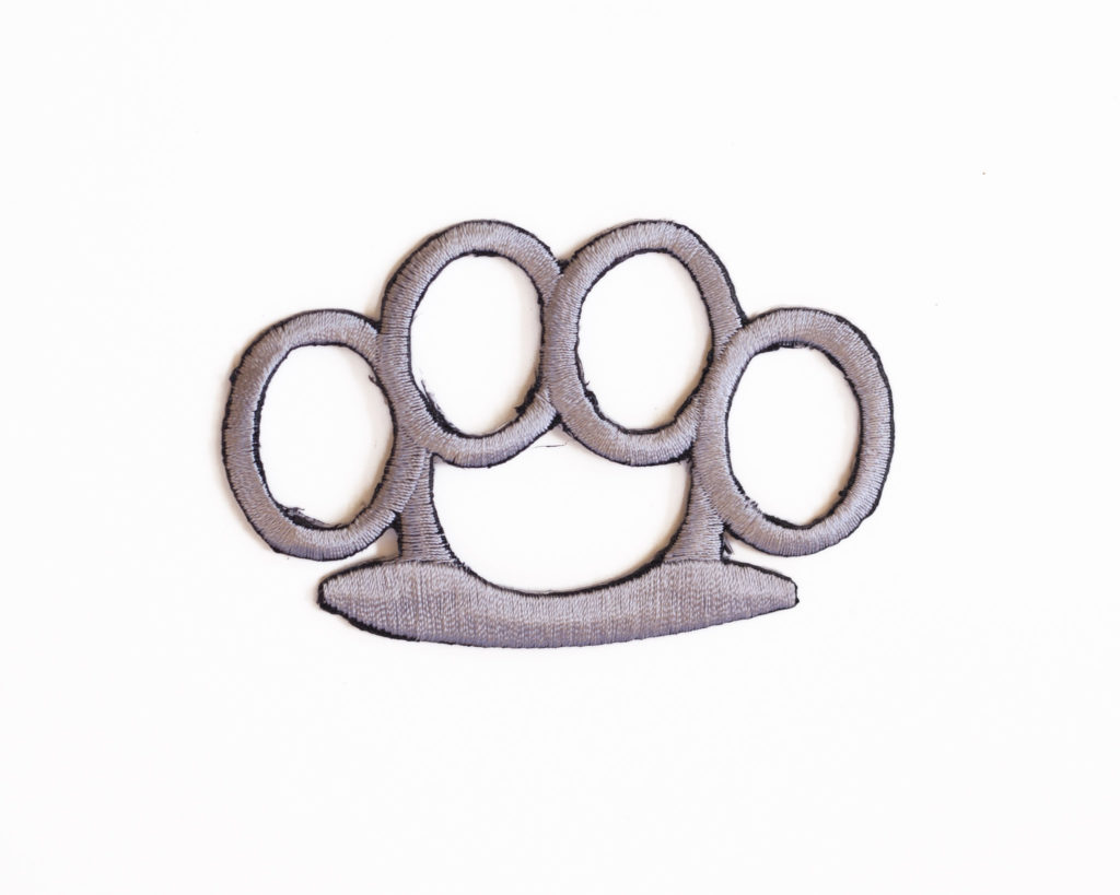 Silver Knuckle Duster Patch - Cybershop Australia