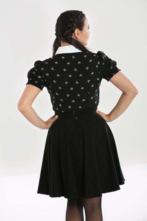 Hell Bunny Ribcage Blouse - Black - Cybershop Australia