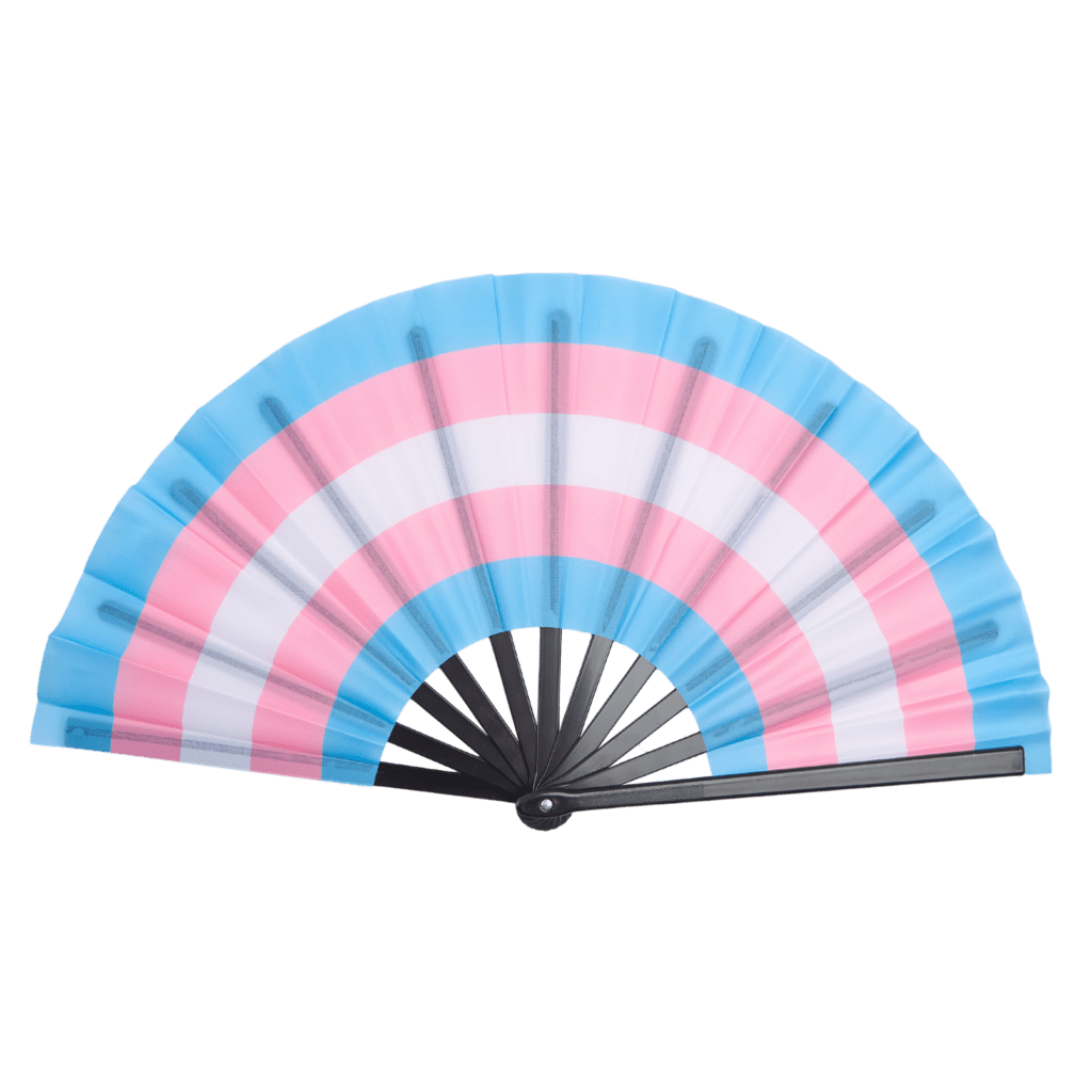 Transgender Pride Flag Hand Fan - Cybershop Australia