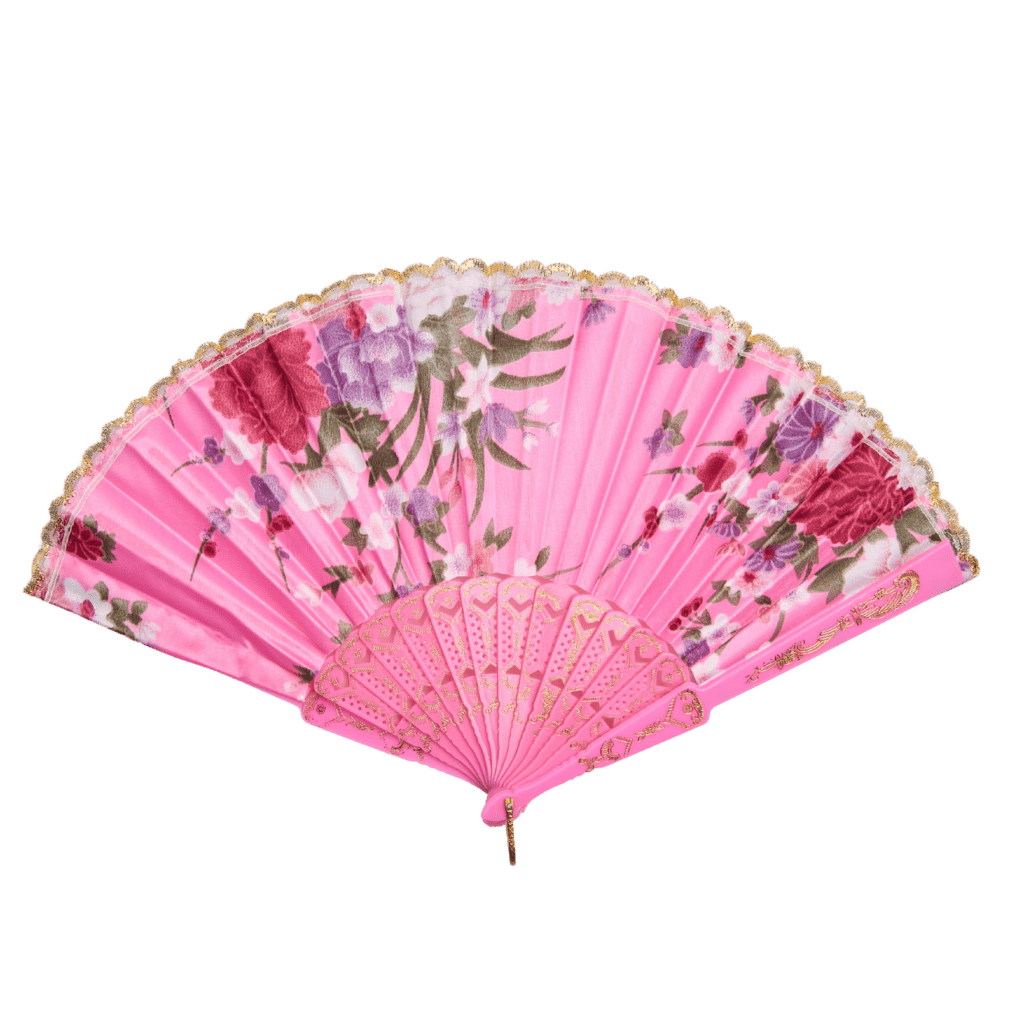 Beautiful Traditional Japanese Flower Hand Fan - Light Pink - Cybershop ...